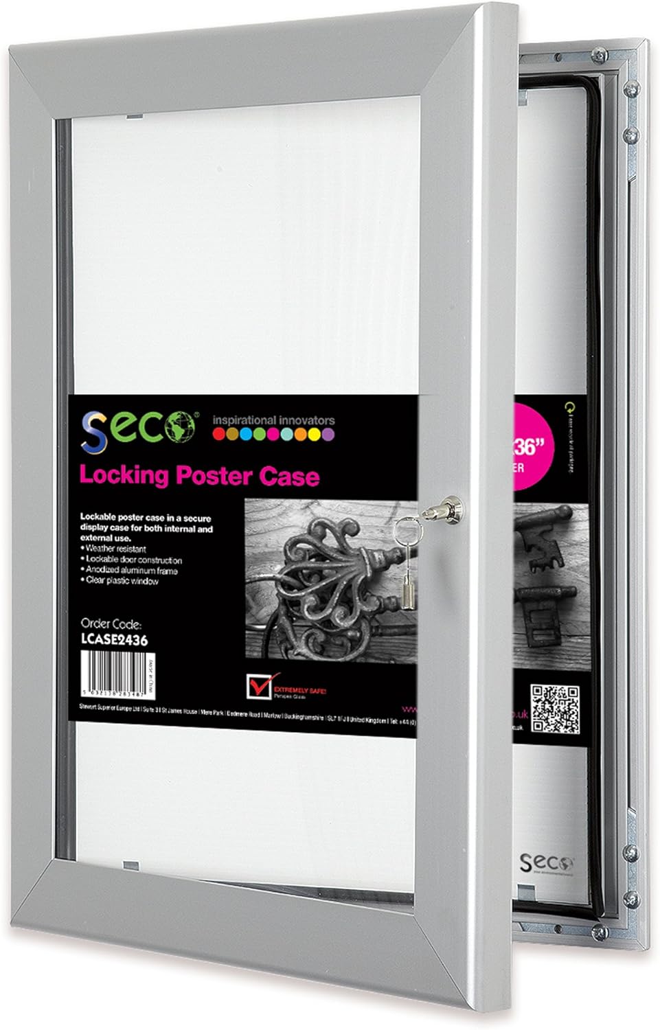 SECO Locking Poster Case, 24" x 36", Silver (LCASE2436) : Amazon.ca: Home