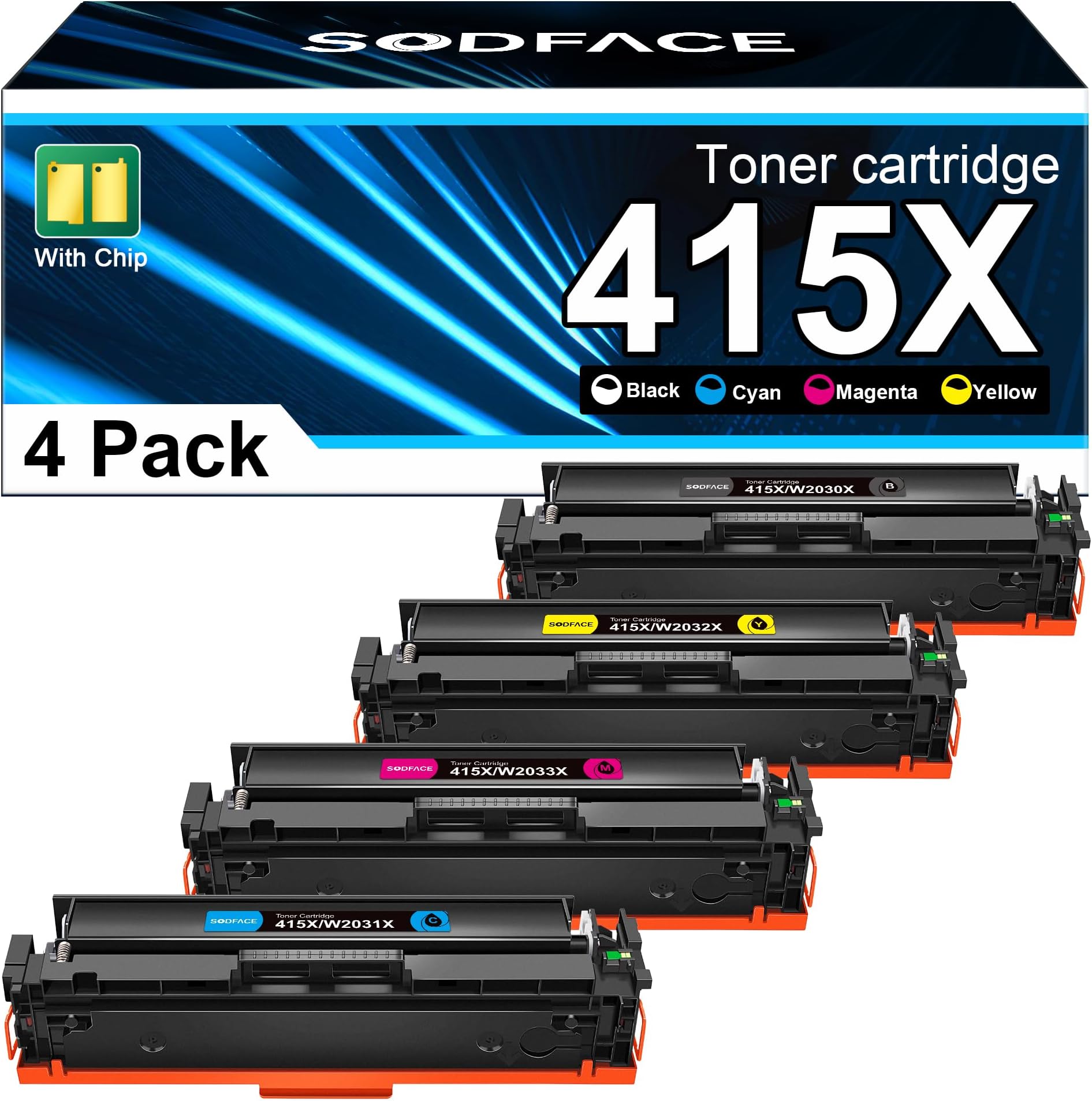 HP 415X (W2031X) Cyan Original Toner mit hoher Reichweite für HP ...
