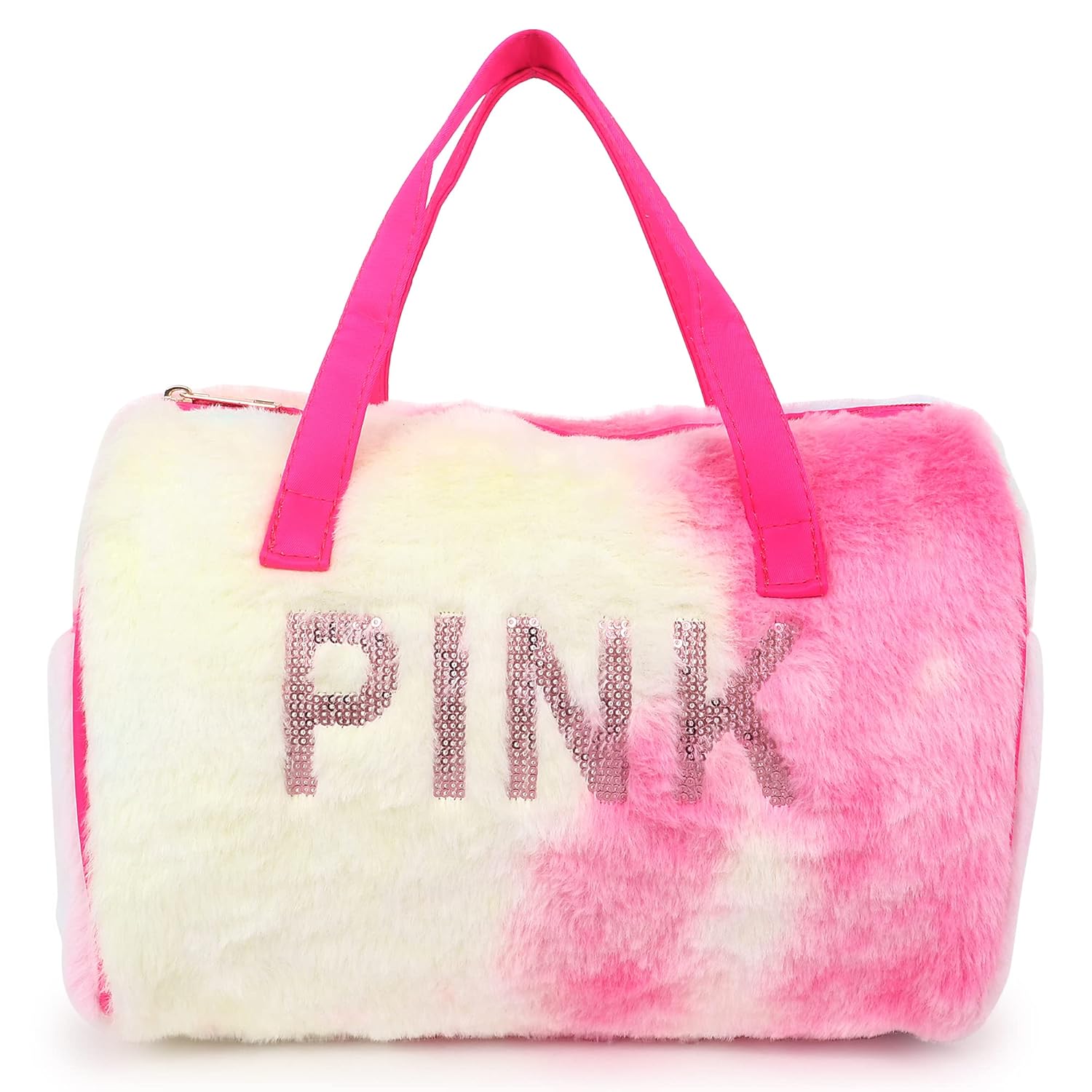 Buy Aashiya Multicolor Kids Fur Duffle Bag - Girls Plush Duffle Bag -Children Duffle Bag at ...