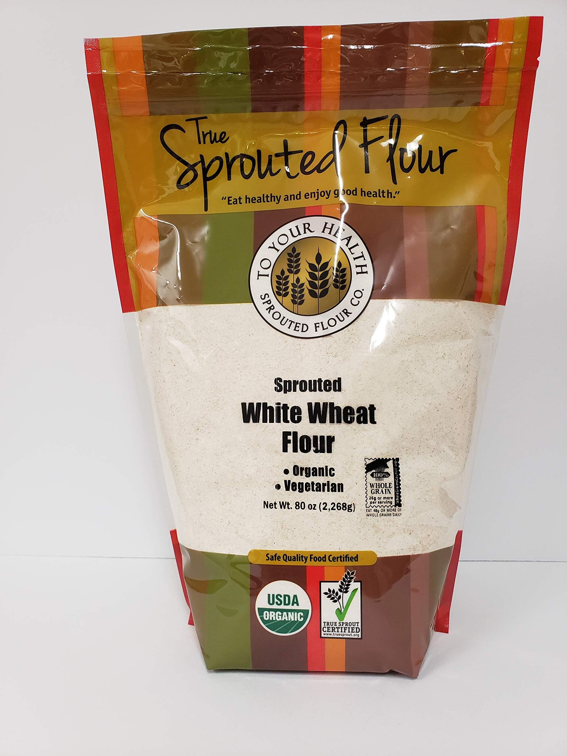 Amazon.com : 5lb. Organic, Sprouted White Wheat Flour : Wheat Flours ...