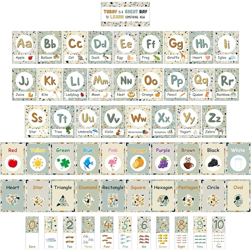 58 Pcs Educational Bulletin Board Cards Alphabet and Philippines | Ubuy