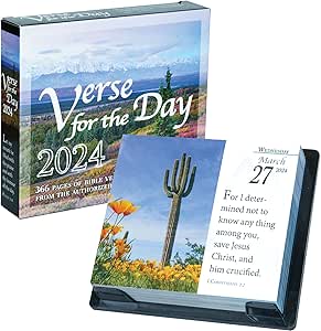 Verse for the Day Calendar 2024 - Daily Bible Calendar with KJV ...