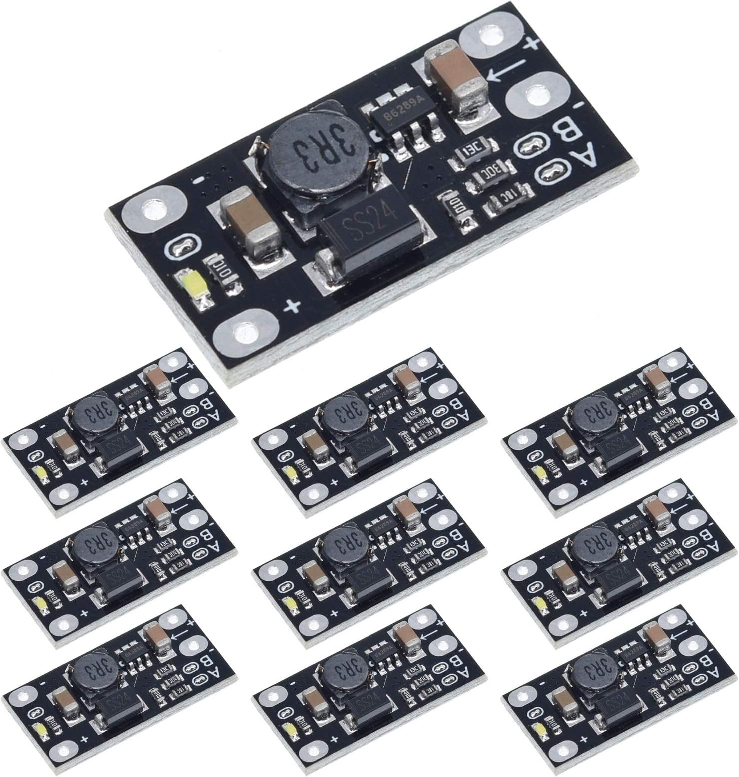 Amazon.com: ANMBEST 10PCS Mini Boost Module 3.7V to 5V 8V 9V 12V Step ...