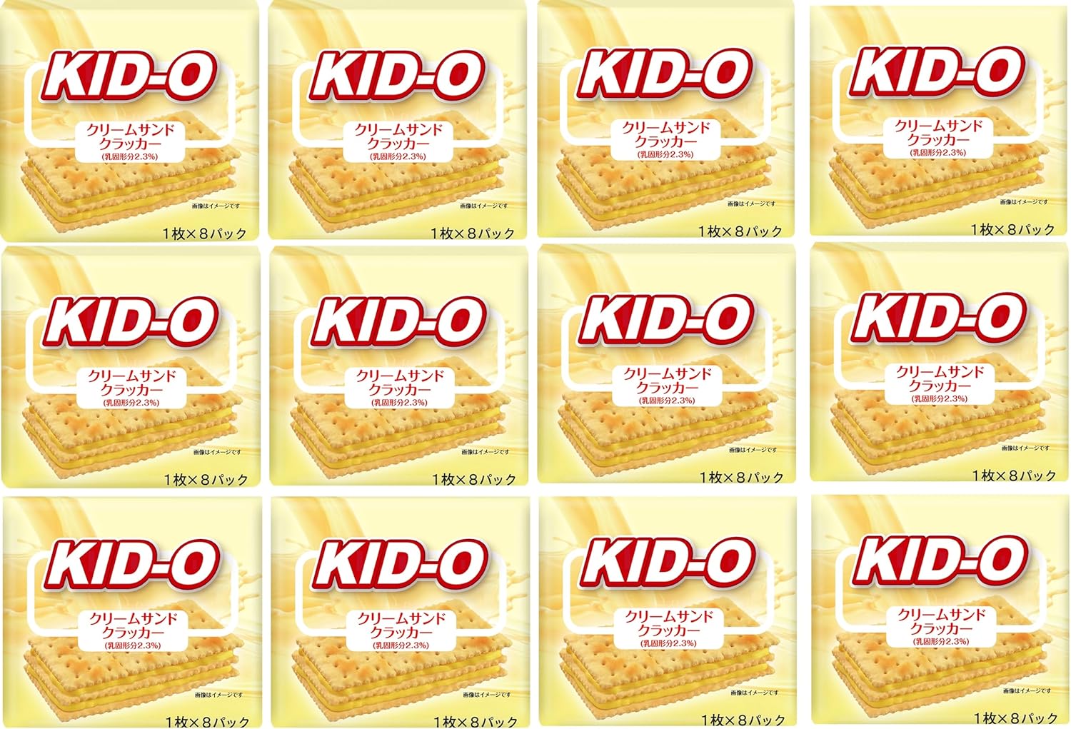 Amazon.co.jp: KID-O クリームサンド 4562104354138 ((17g×8p)136g×12個セット) : 食品・飲料・お酒