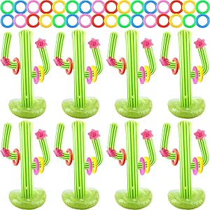 Amazon.com : Cotiny 8 Pack Inflatable Cactus Ring Toss Games Blow Up ...