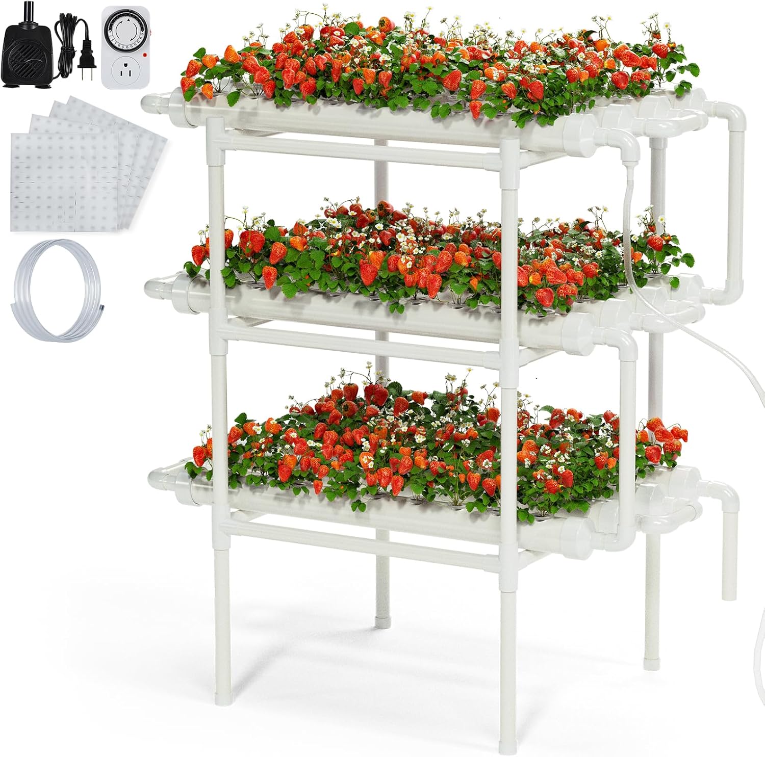 Amazon.com : ZXMT Hydroponic Grow Kit 108 Plant Sites 3 Layer,Food ...
