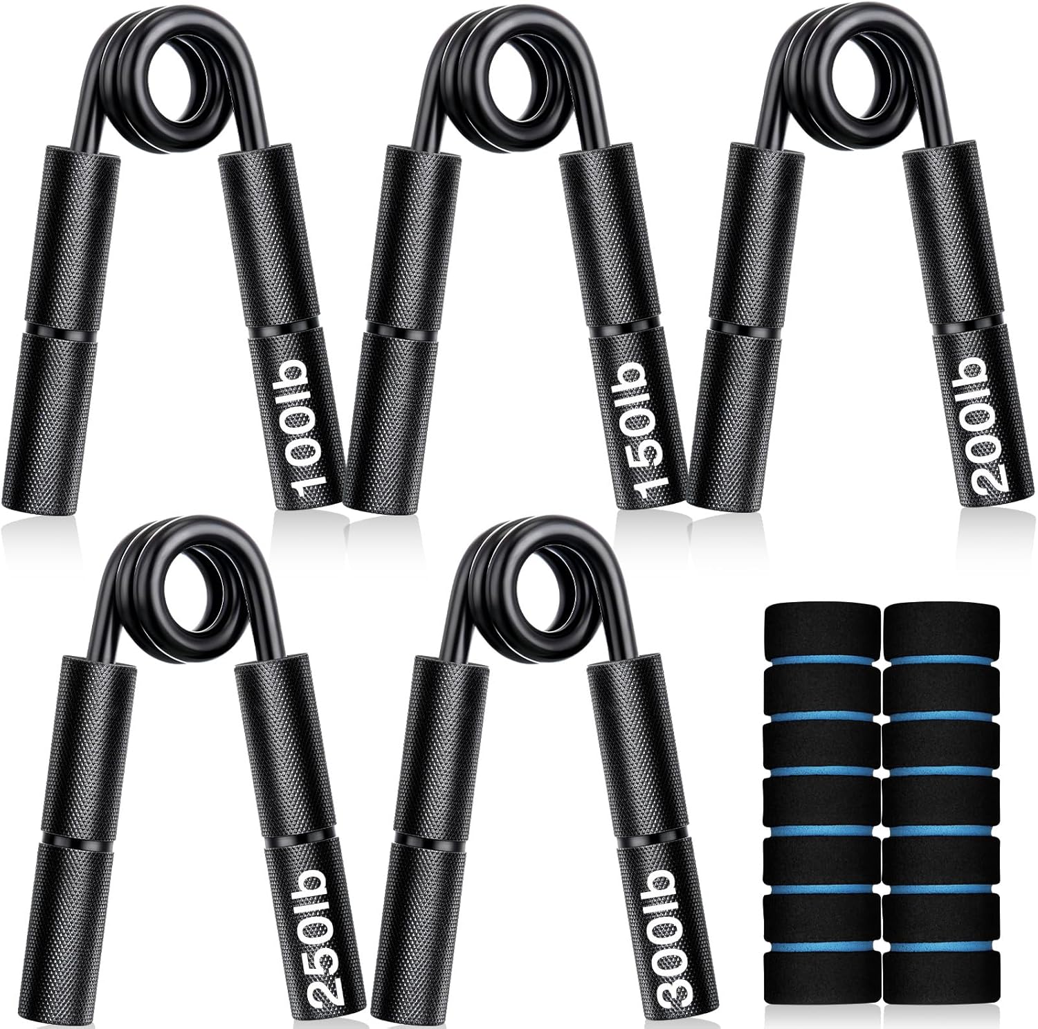 Amazon.com : 5 Pack Metal Hand Grip Set, Hand Grip Strengthener Heavy ...