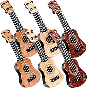 Amazon.com: 10 Inch Kids Mini Guitar 3 Pcs Toy Guitars 4 Strings Mini ...