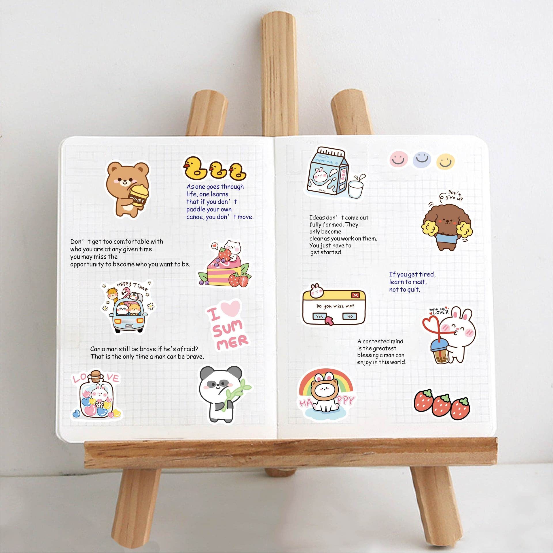Snapklik.com : 50pcs Laptop Stickers, Cartoon Cute Animal Stickers ...