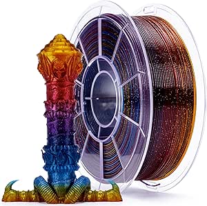 ZIRO 3D Printer Filament, Fast Color Change with Twinkle Effect PLA, 1 ...