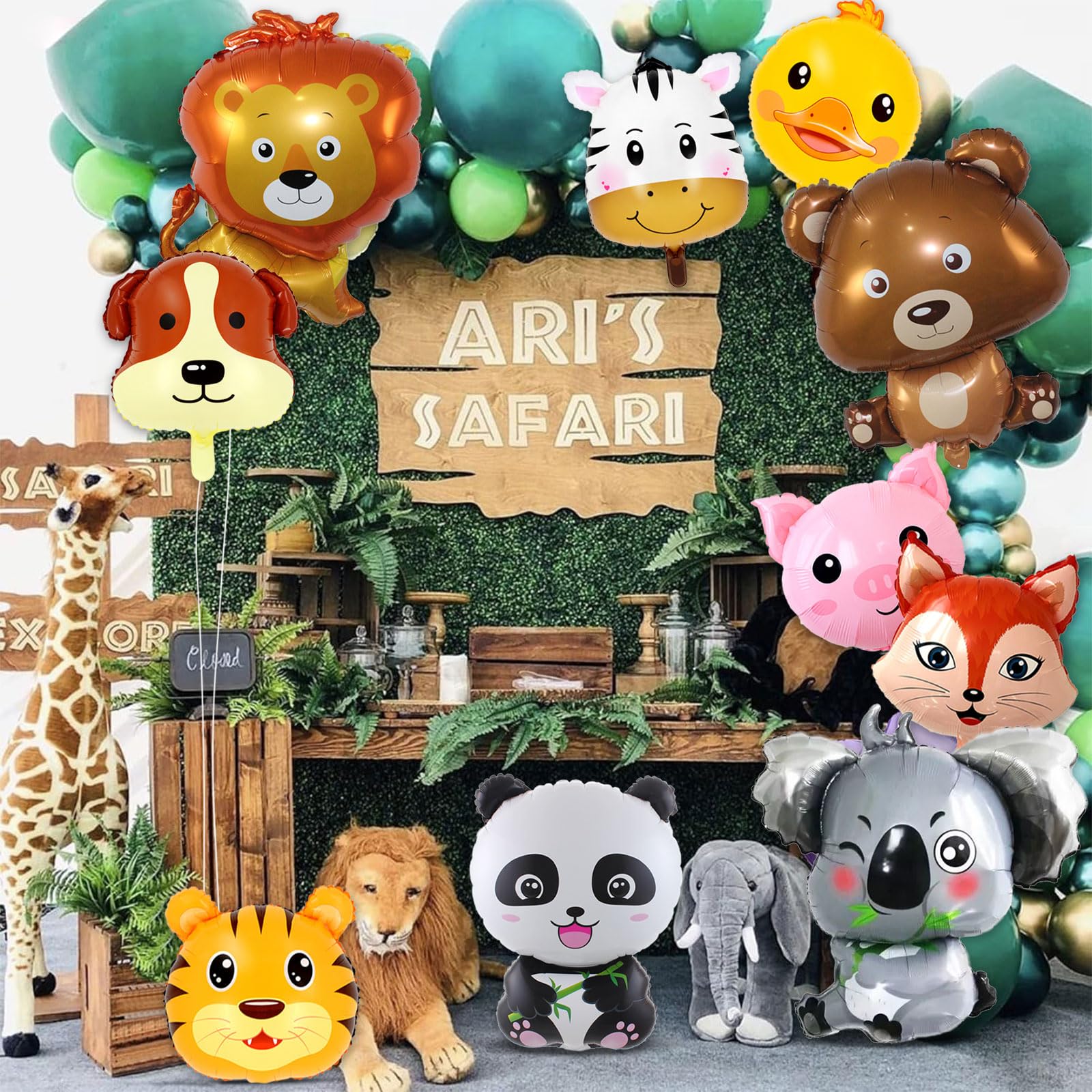 Snapklik.com : 10 Pcs Safari Animal Balloons For Jungle Birthday Party ...