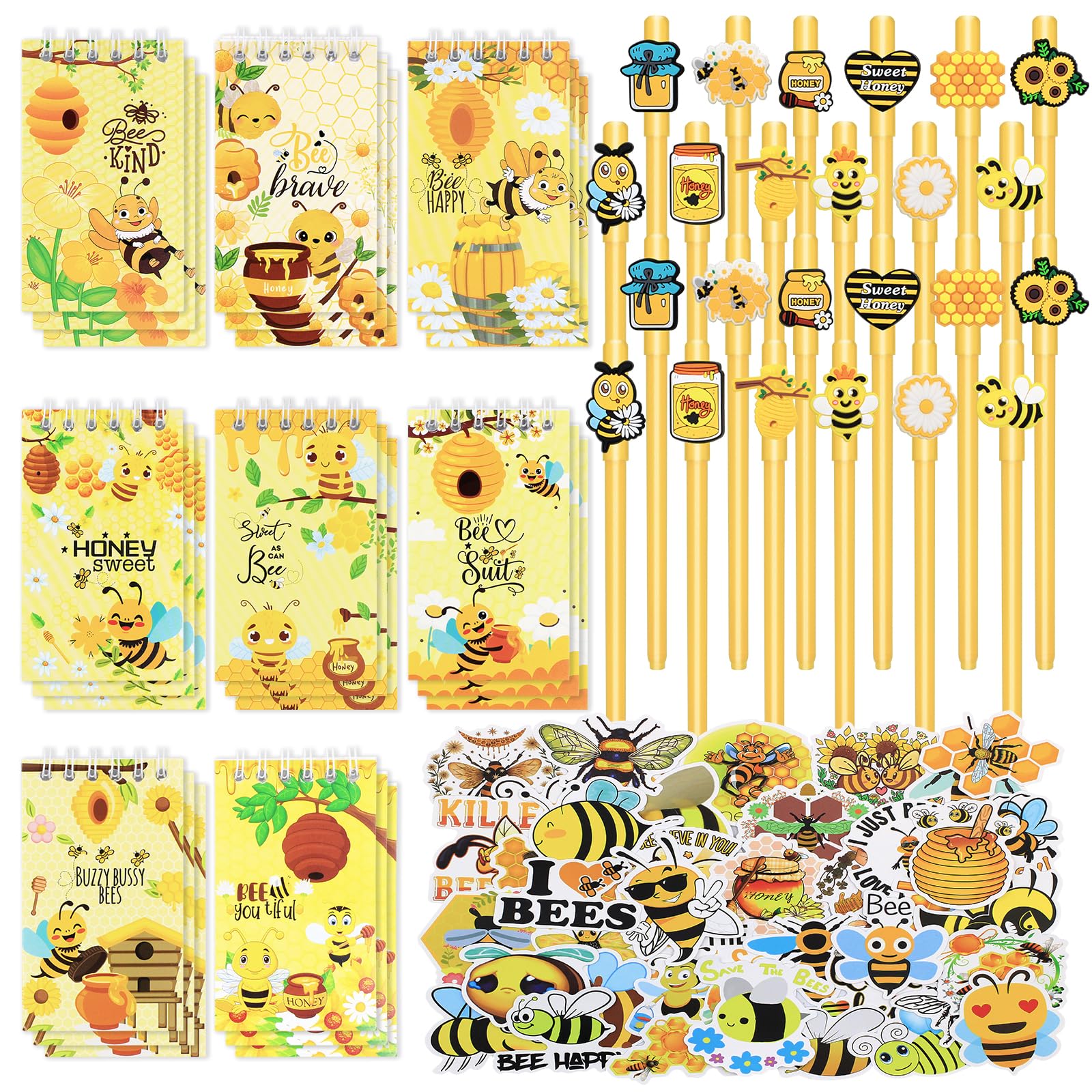 Amazon.com: BOIKOKY 148Pcs Bee Party Favors Bee Themed Gifts with 24 ...