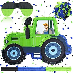 Amazon.com: Harrycle Tractor Piñata Bundle with a Blindfold and Bat ...