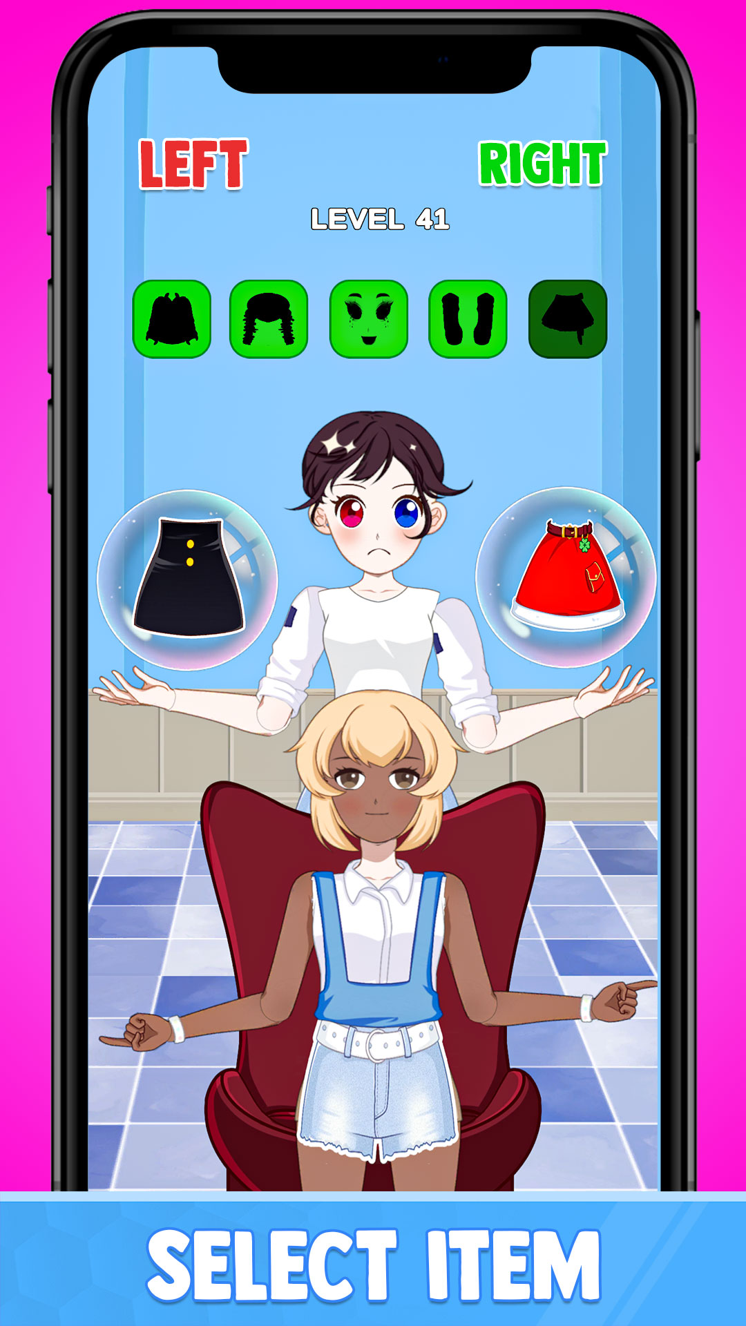 Left or Right Fashion Dress Up: Build Fashion Queen Magic Dress Up ...