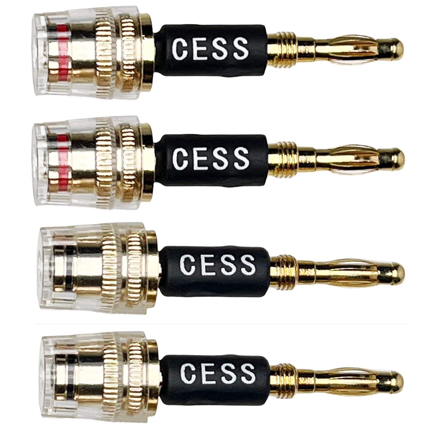 CNCESS CESS-187 Banana Plug Connect to Spade Fork Plug Speaker Cable ...