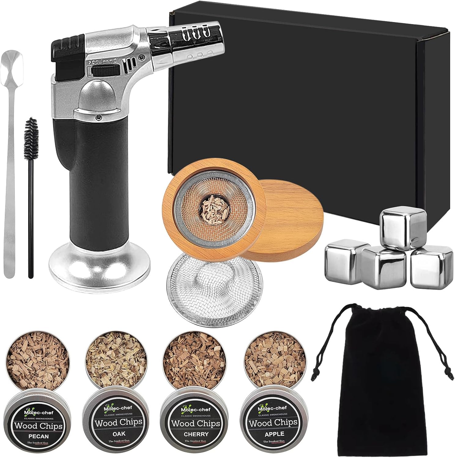 Amazon.com: Cocktail Smoker Kit with Torch – 4 Flavors Wood Chips ...