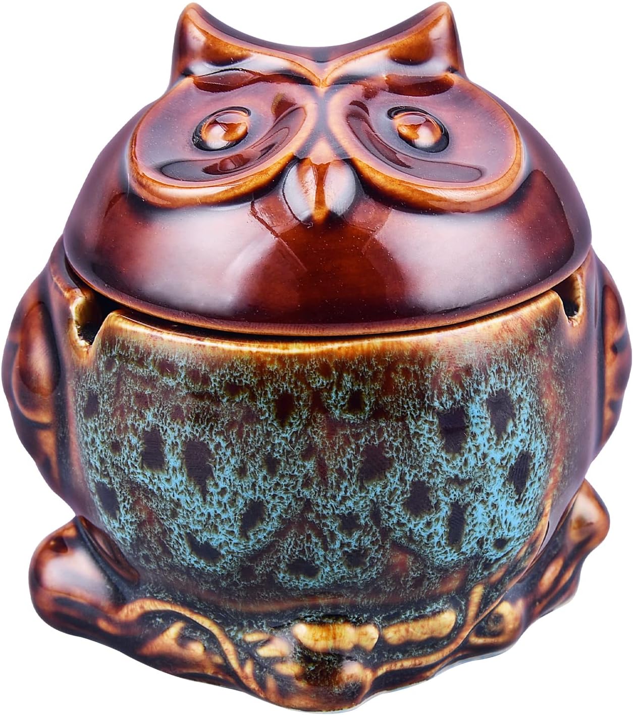 Amazon.com: K COOL Ceramic Ashtray with Lid, Cigarettes Ashtrays for ...