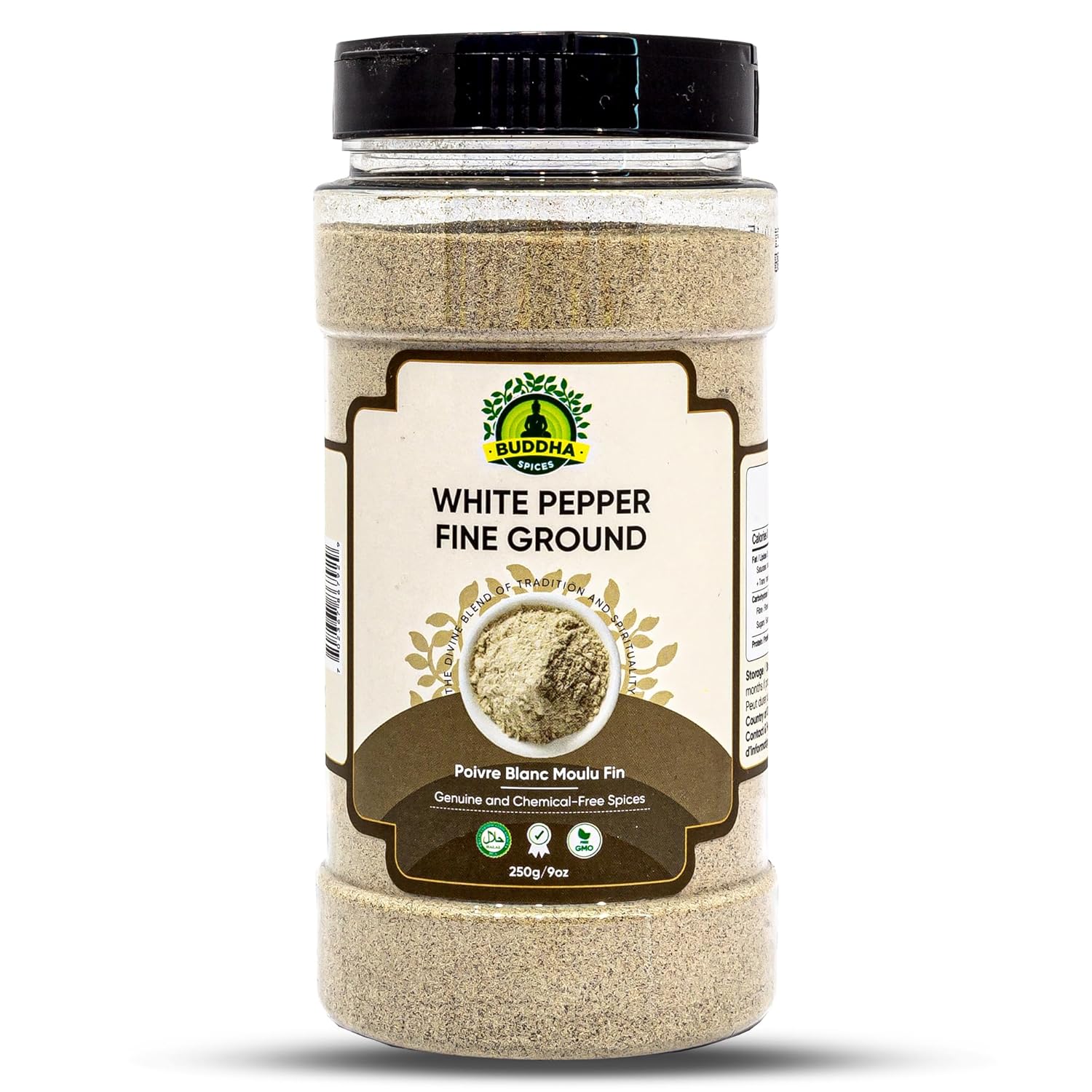 Amazon.com : Buddha Spices Inc. White Pepper Fine Powder 60 Mesh - 300g ...
