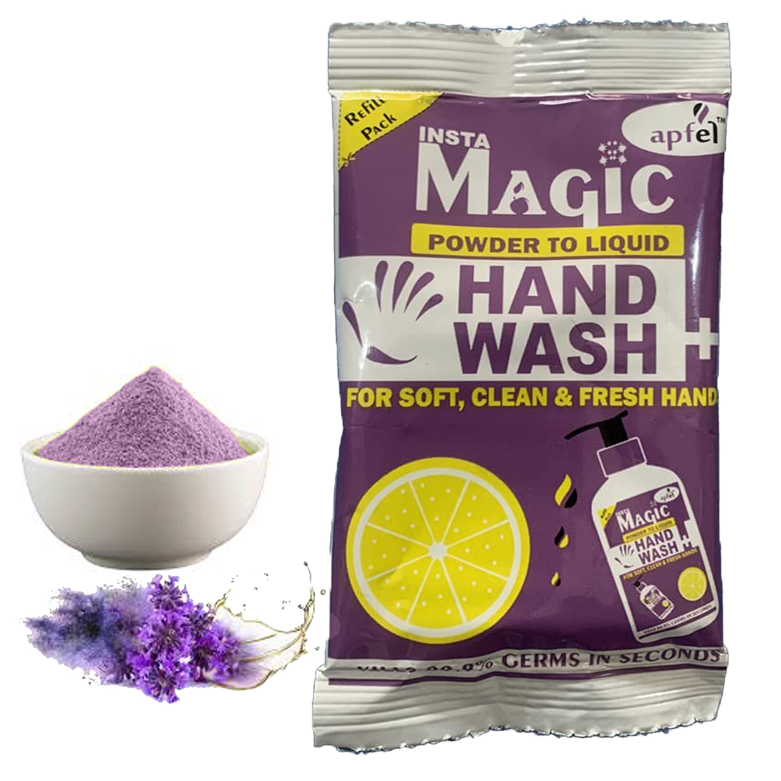 Apfel Insta Magic Hand Wash Powder - 10-Pcs Lavender Scented - 100% ...