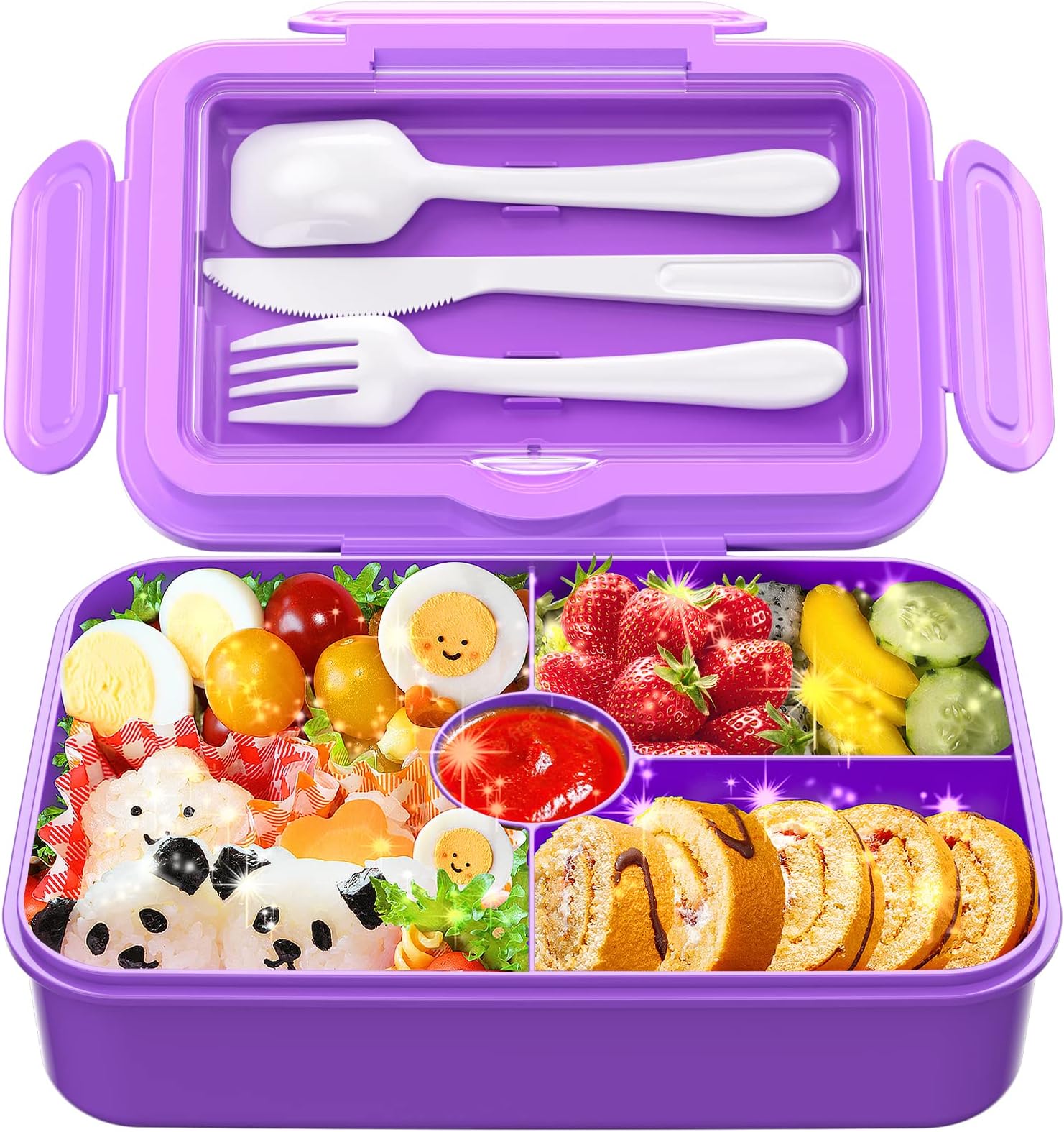 Amazon.com: HAIXIN Bento Box for Kids - Insulated Lunch Box with ...