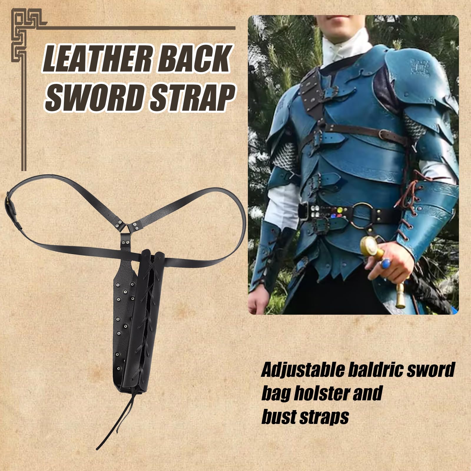 Snapklik.com : Renaissance Medieval Sword Shoulder Back Sheath Holder ...
