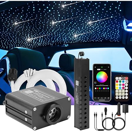 CHINLY Sternenhimmel Auto Glasfaser Licht für Auto/Decke, 16W Meteor ...