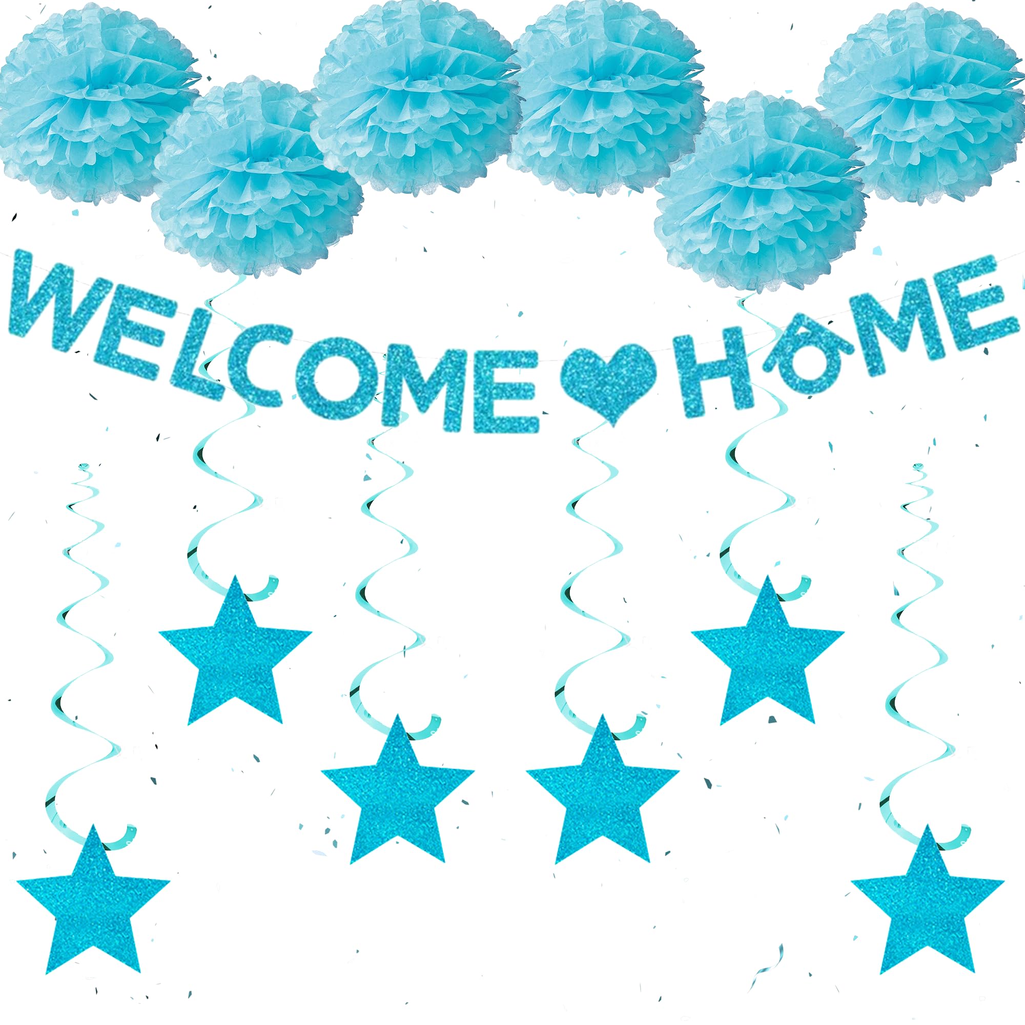 Wylario Welcome Home Decorations Banner – Blue Welcome Home Banner ...