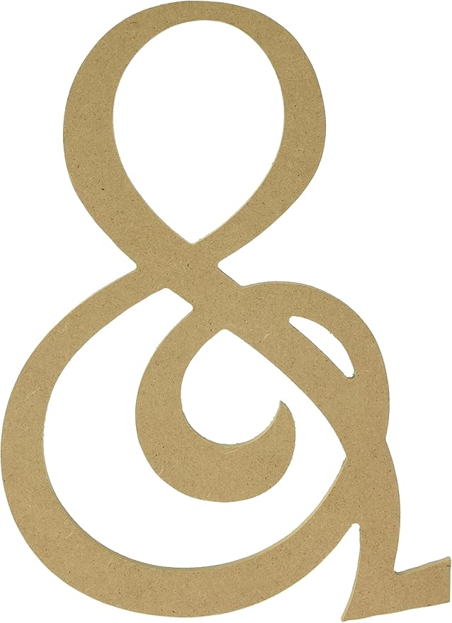 Amazon.com: Darice U9190-906-AND MDF 8In. Fancy Script and Sign ...