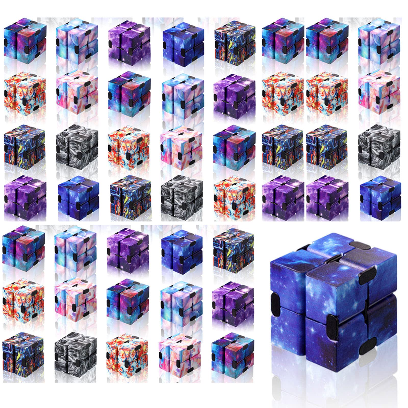 Amazon.com: 48 Pcs Cube Sensory Toy Handheld Infinite Cube Flipping ...