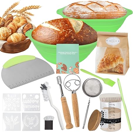 Amazon.com: Bakedon Sourdough Starter Kit,Sourdough Bread Baking ...