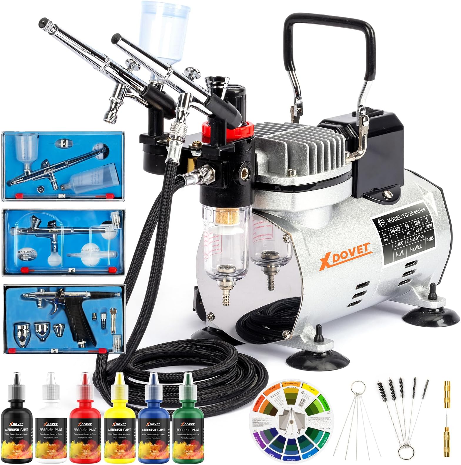 Amazon.com: Master Airbrush Cool Runner II Dual Fan Airbrush System ...