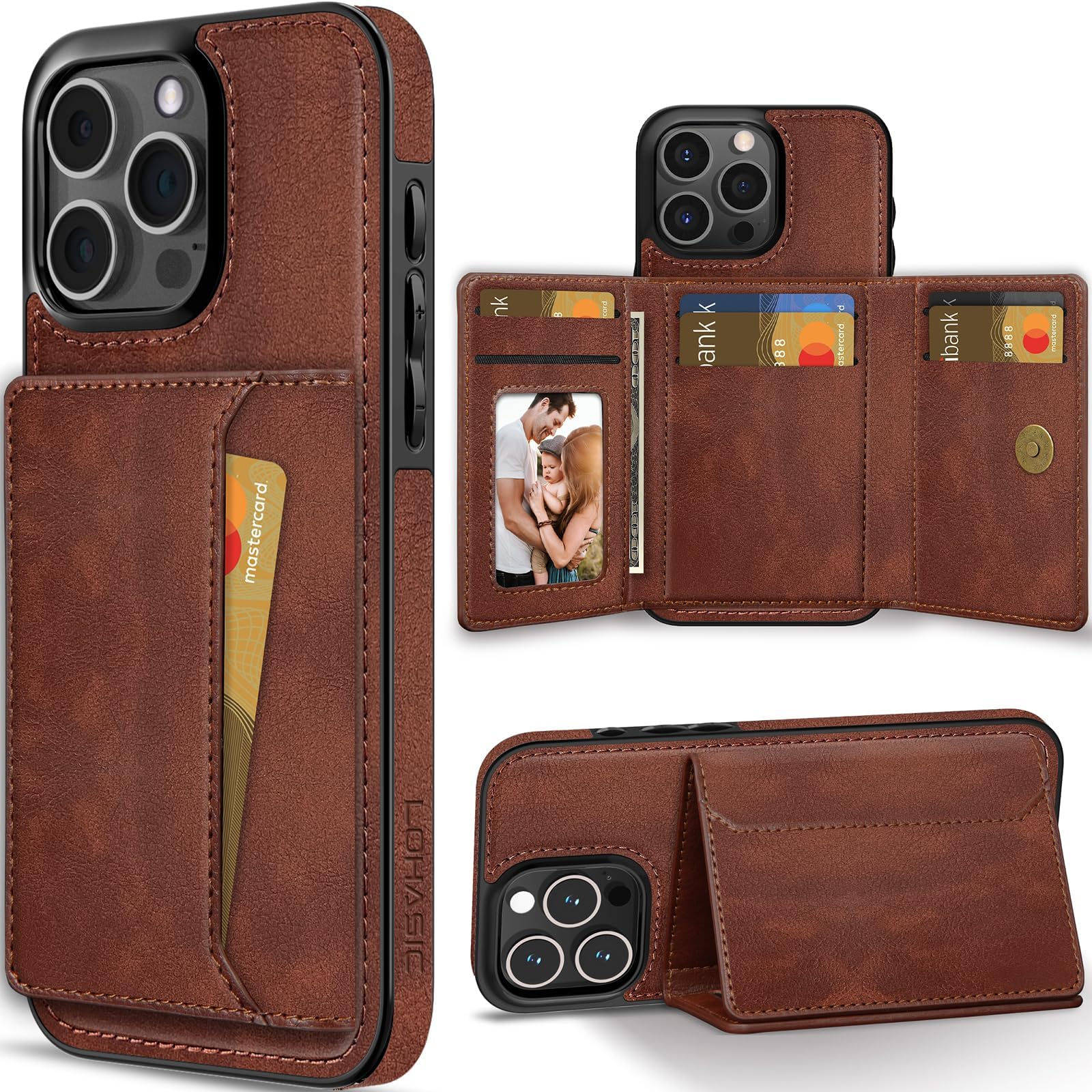 Amazon.com: LOHASIC Leather Cases for iPhone 16 Pro Max 5G 6.9inch Wallet 2024, RFID Blocking 7 ...