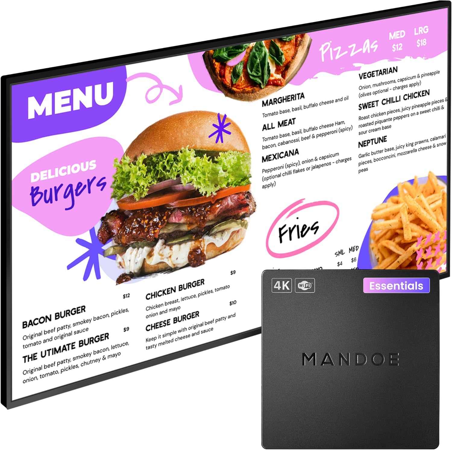 Mandoe Essentials Digital Signage Displays - Digital Signage Player for ...