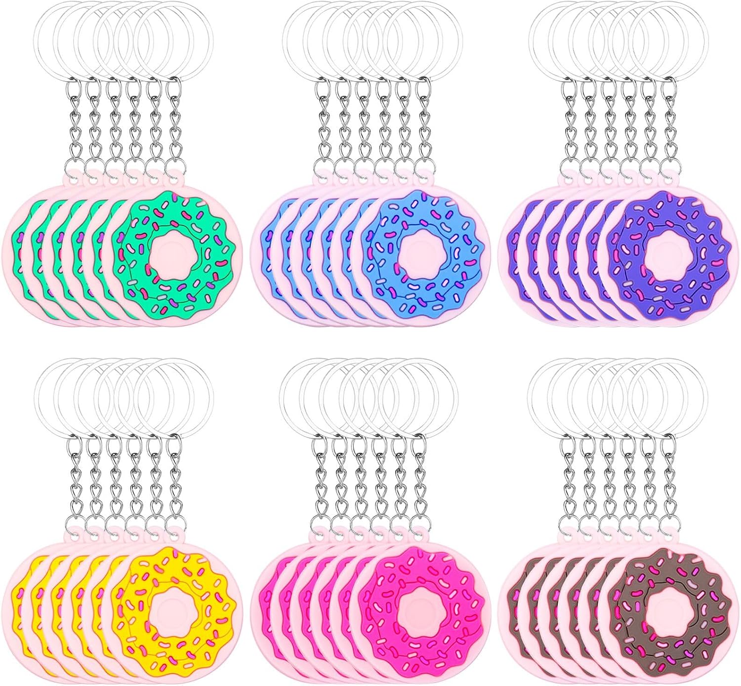 Amazon.com: 36pcs Sweet Donut Keychain Donut Party Favors for Kids Boy ...