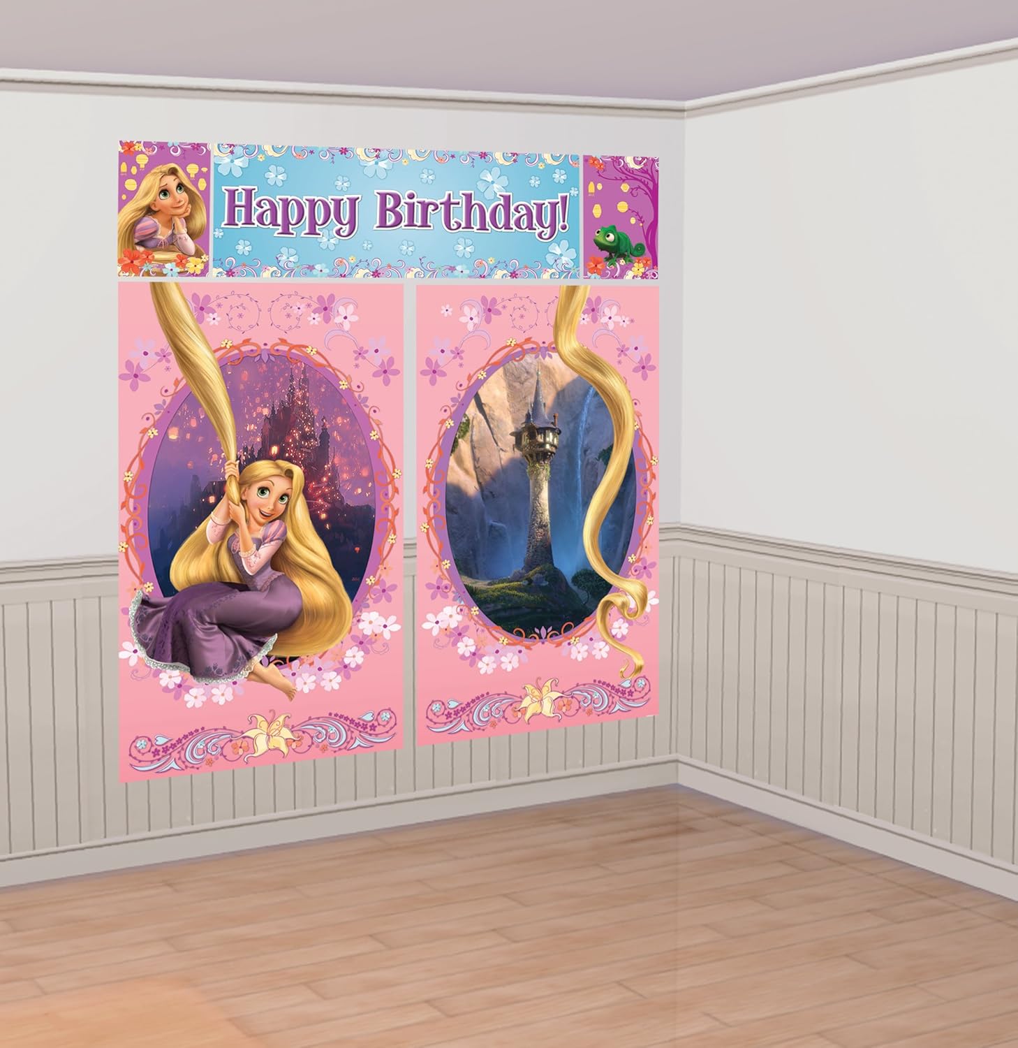 Amazon.com: Disney Tangled Scene Setter Decoration Set (Pink) Party ...