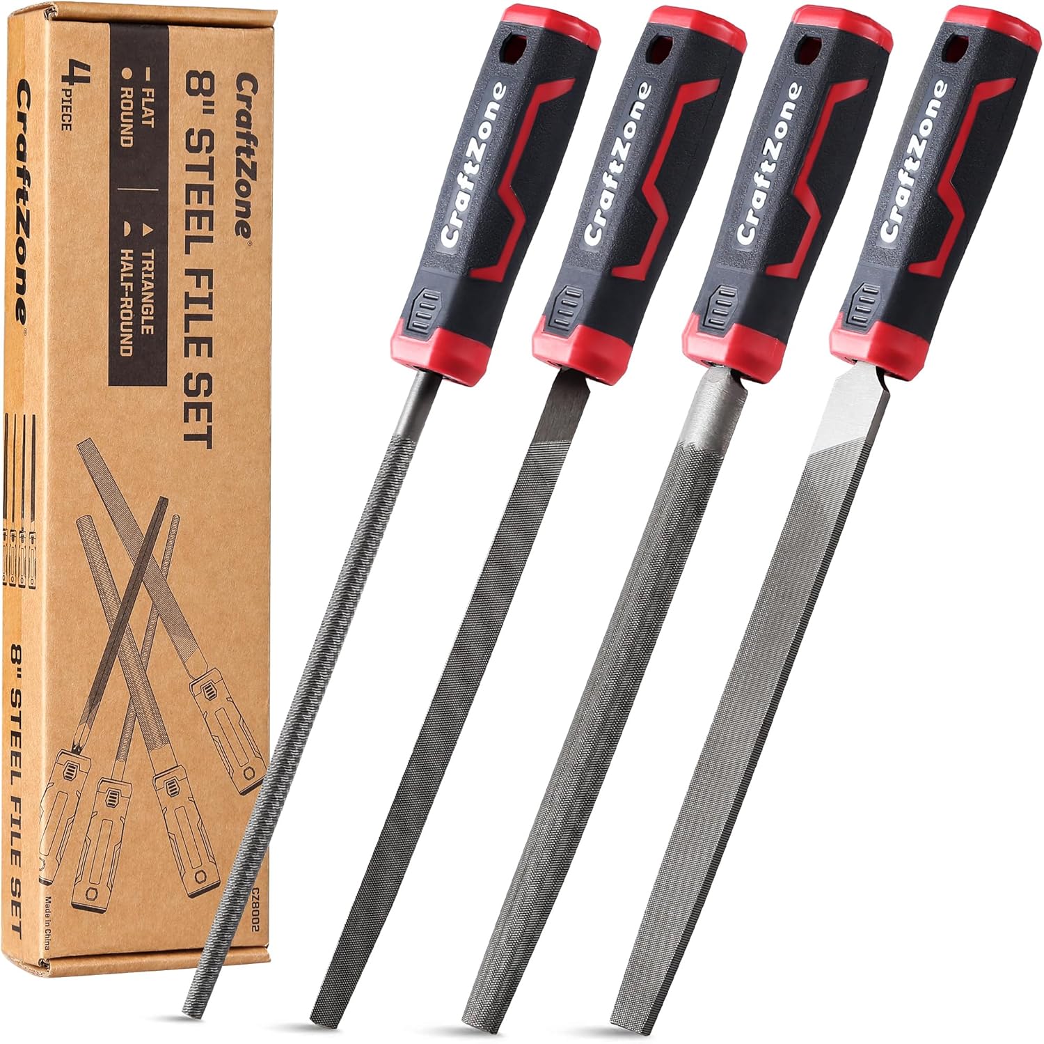 Amazon.com: CRAFTZONE 4-Piece Steel File Set & File Tool Kit – High ...