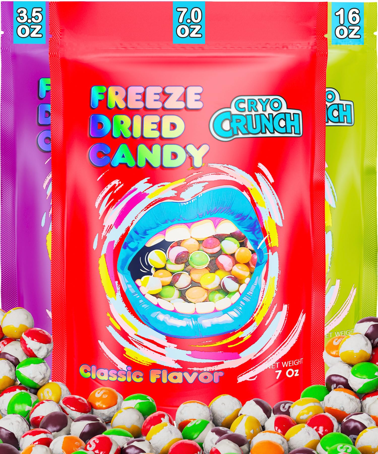 Buy Freeze Dried Candy Rainbow Original (3.5oz-7oz-16oz) By CRYO CRUNCH ...