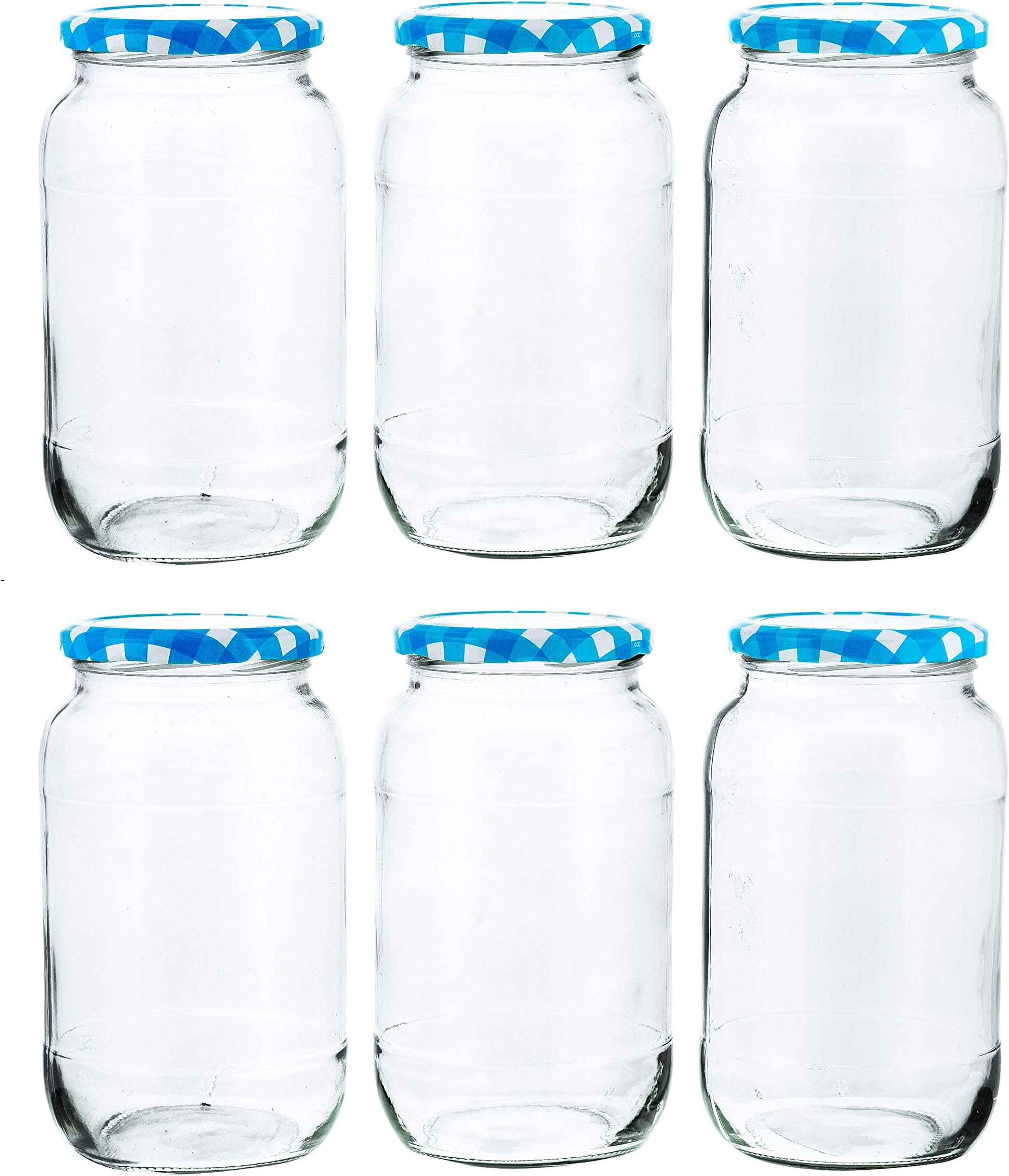 Buy MACHAK Round Glass Jars Set For Kitchen Storage Airtight, 350ml ...