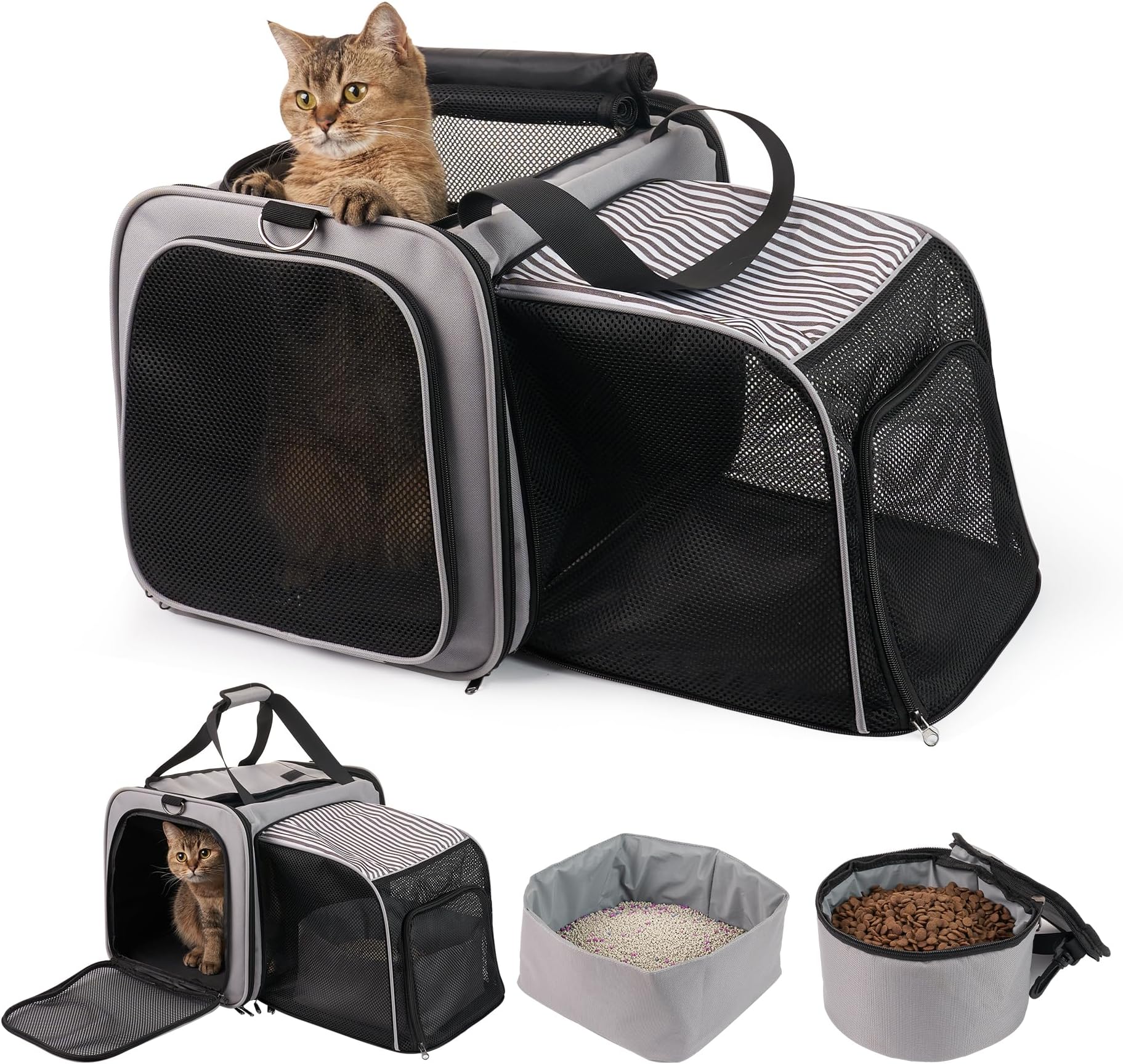 Amazon.com : CHEERING PET, Cat Travel Cage, Portable Cat Condo ...