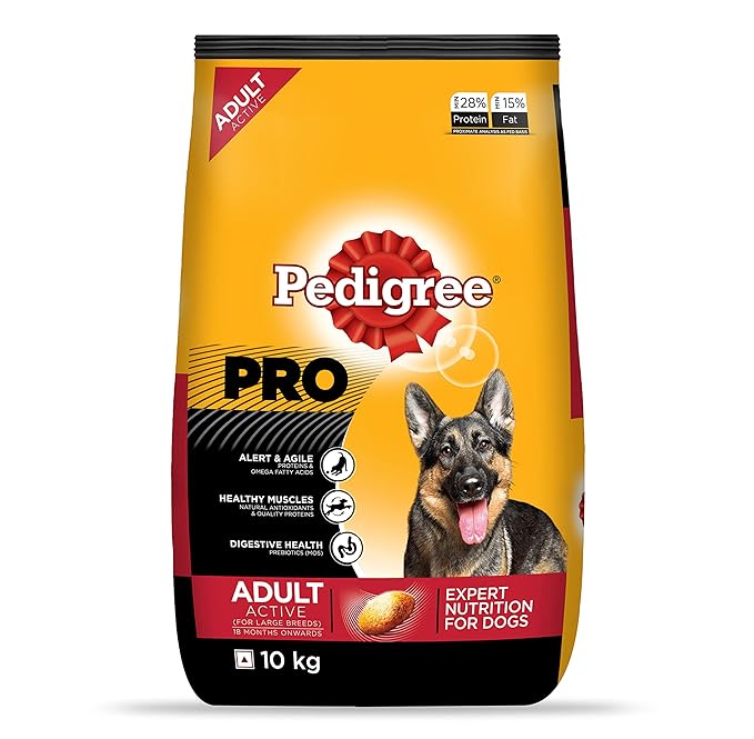 Buy Pedigree PRO Expert Nutrition, Dry Dog Food Food for Active Adult ...