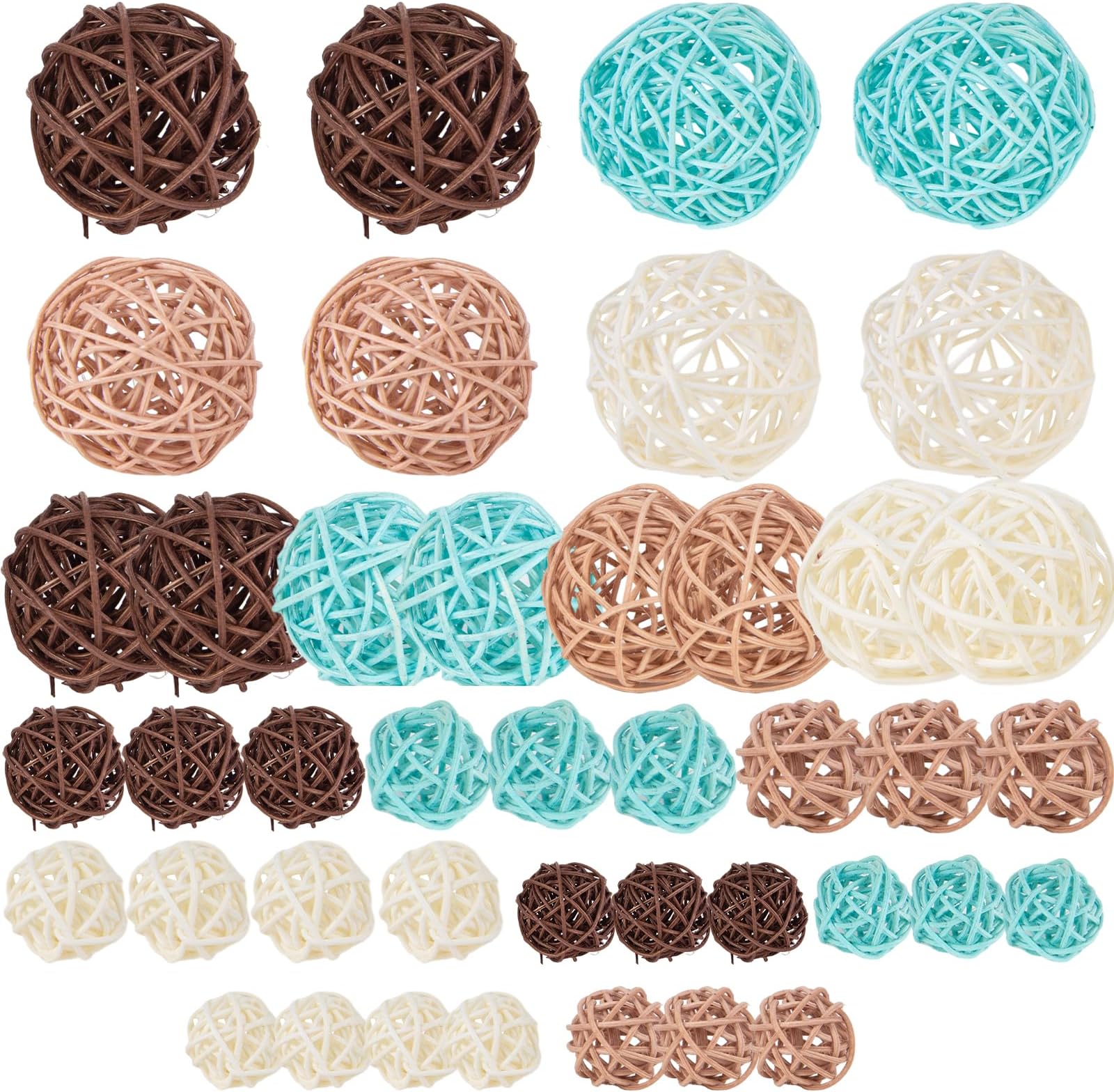 Amazon.com: HAKACC 42PCS Rattan Balls, Wicker Balls Decorative Twig ...