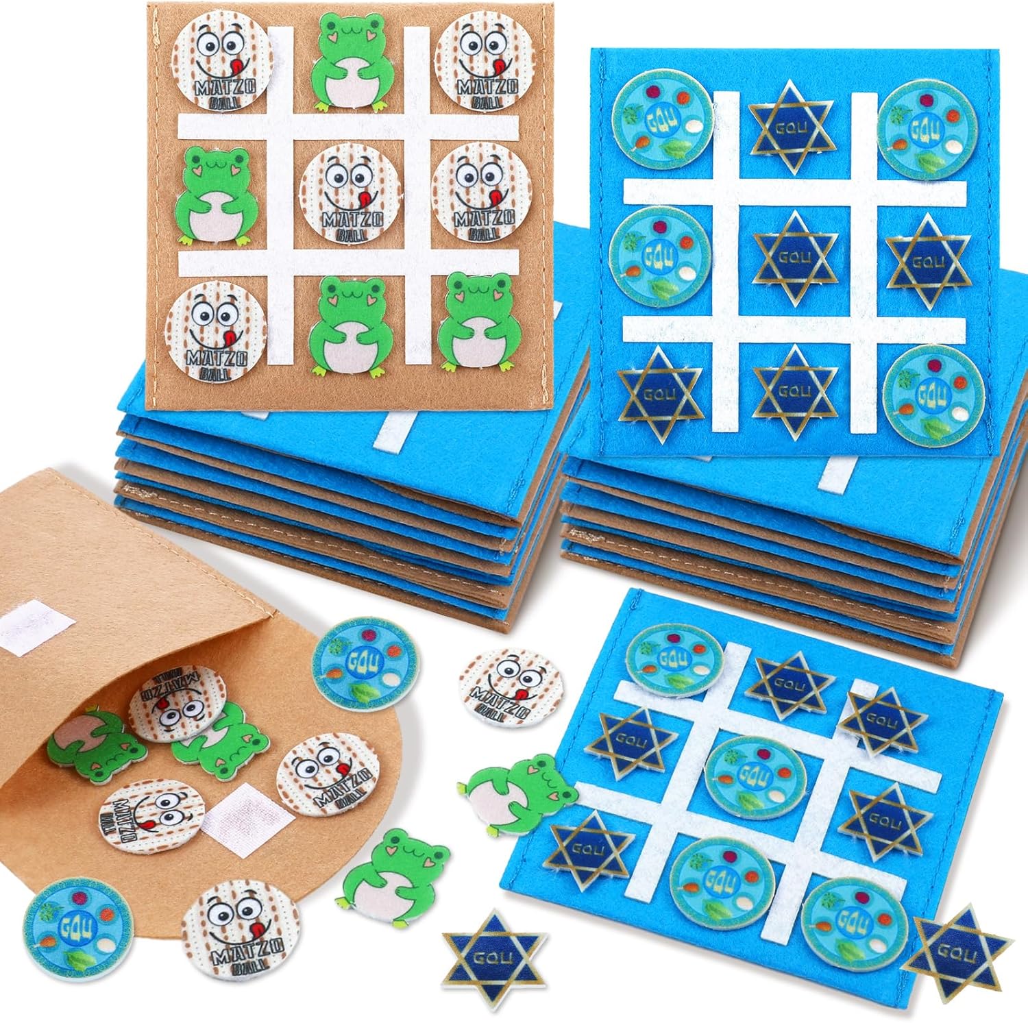 Amazon.com: Rotatingpals 12 Set Passover Tic Tac Toe Gifts for Jewish ...