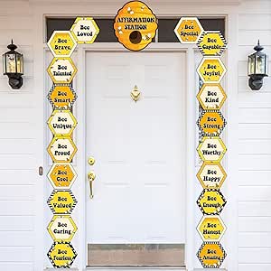 Amazon.com: gisgfim Summer Bee Classroom Door Banner Back to School ...