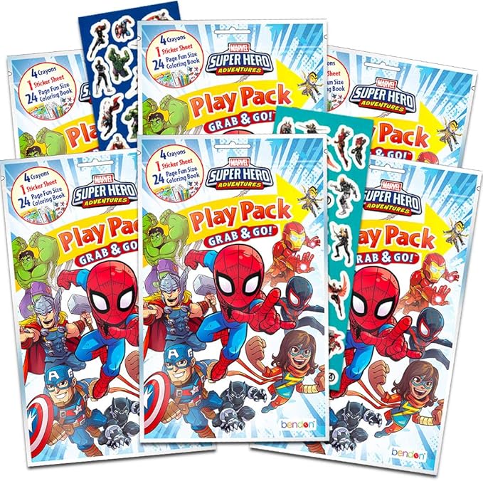 Amazon.com: Marvel Super Hero Adventures Party Favors Pack ~ Bundle of ...