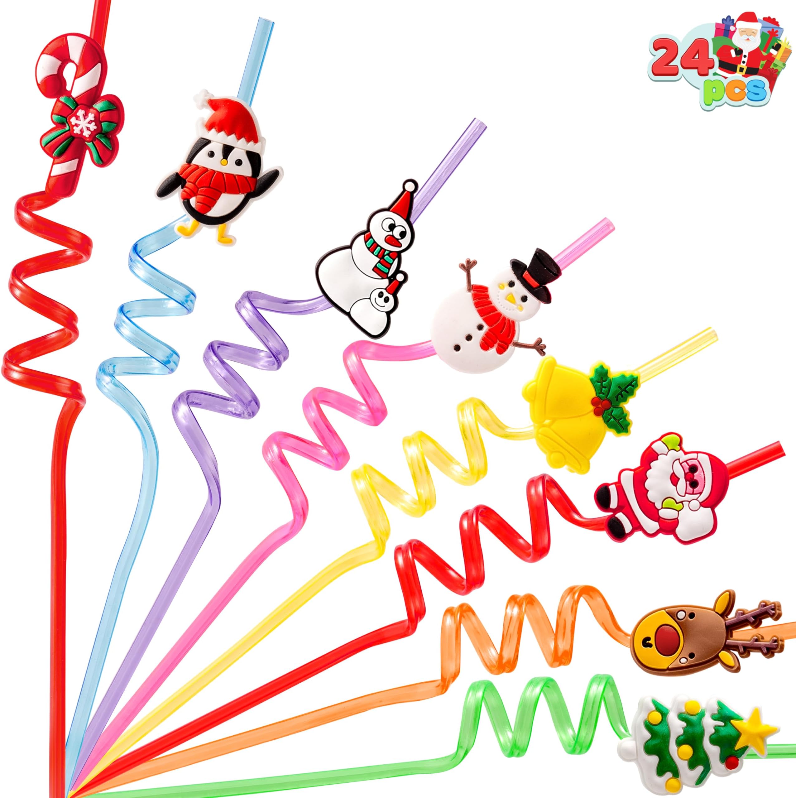Amazon.com: Crazy Straws for Kids, 40 Pcs Reusable Silly Straws ...