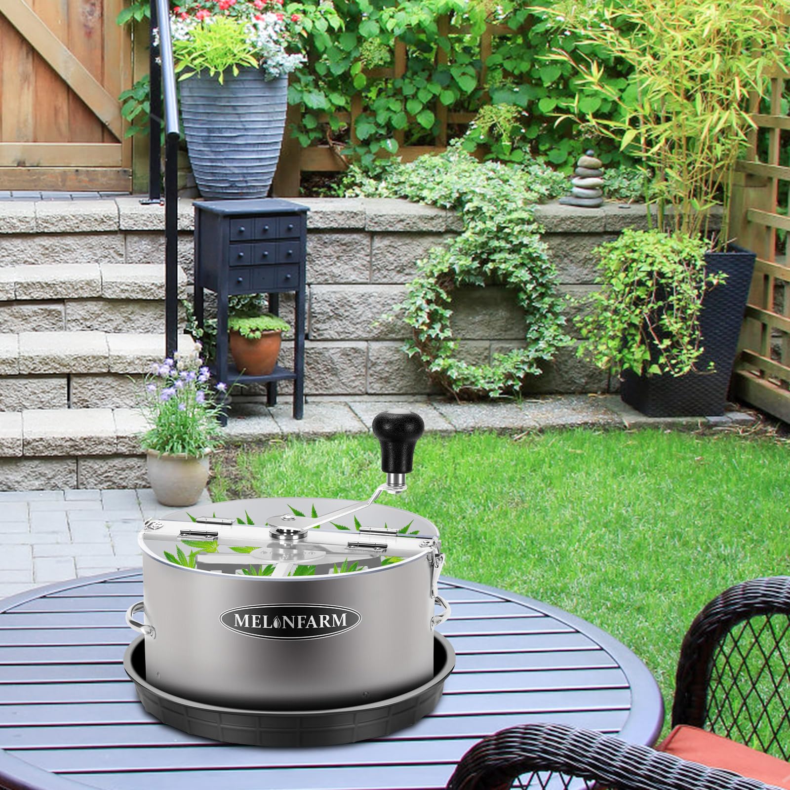 MELONFARM 12 inch Bud Leaf Trimmer, Manual Reaper Bowl Hydroponic Dry ...