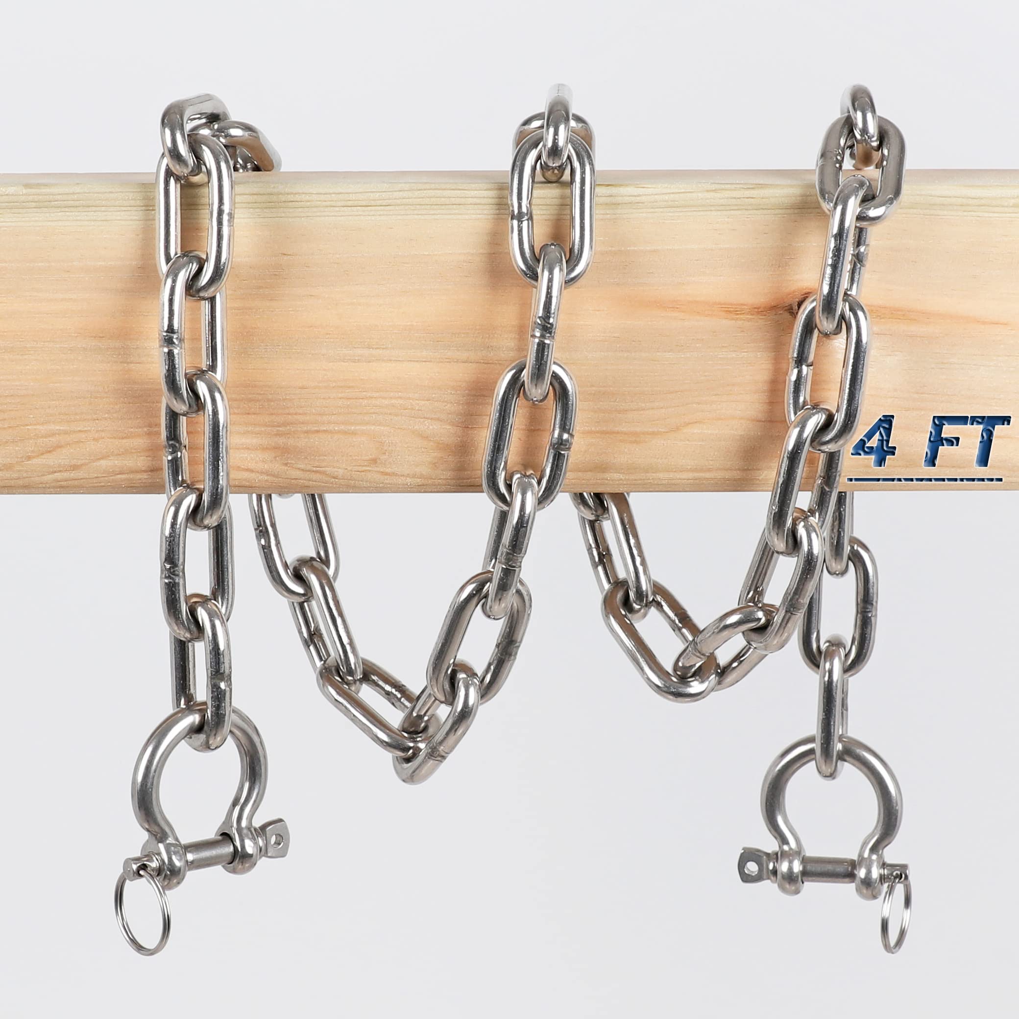 Snapklik.com : 316 Stainless Steel 4 Feet Boat Anchor Chain, Marine ...
