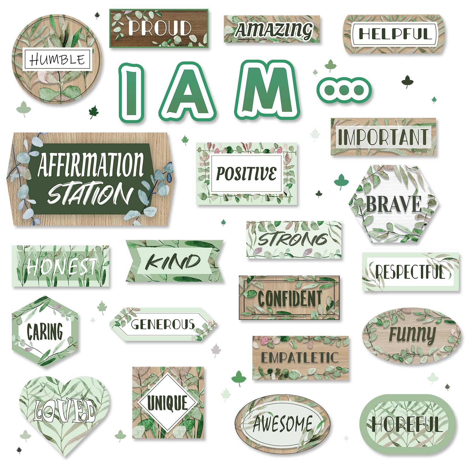 Amazon.com: LUAVIARU Eucalyptus Affirmation Station Classroom ...