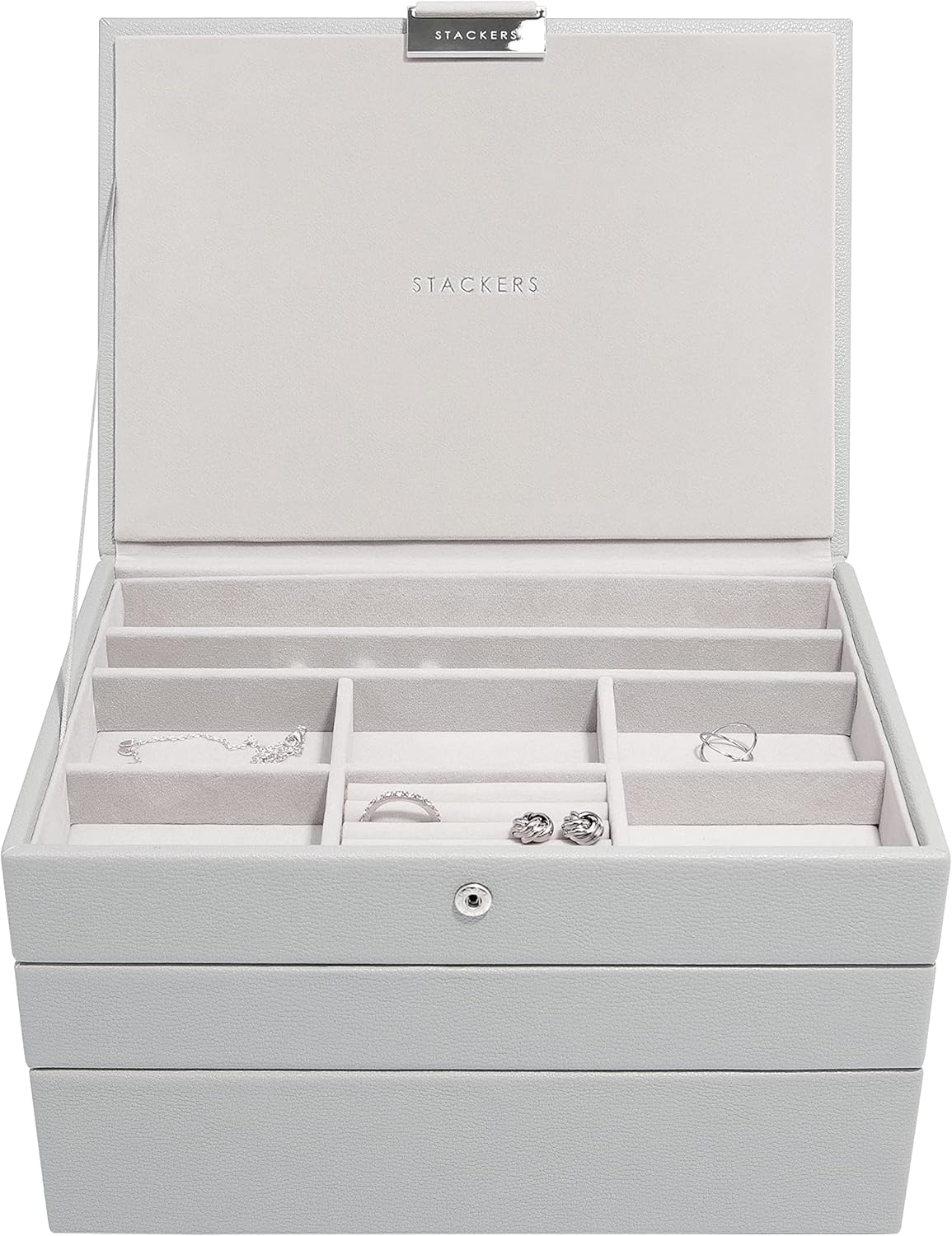 Stackers Pebble Grey Classic Medium Jewellery Box - Set of 3 : Amazon ...