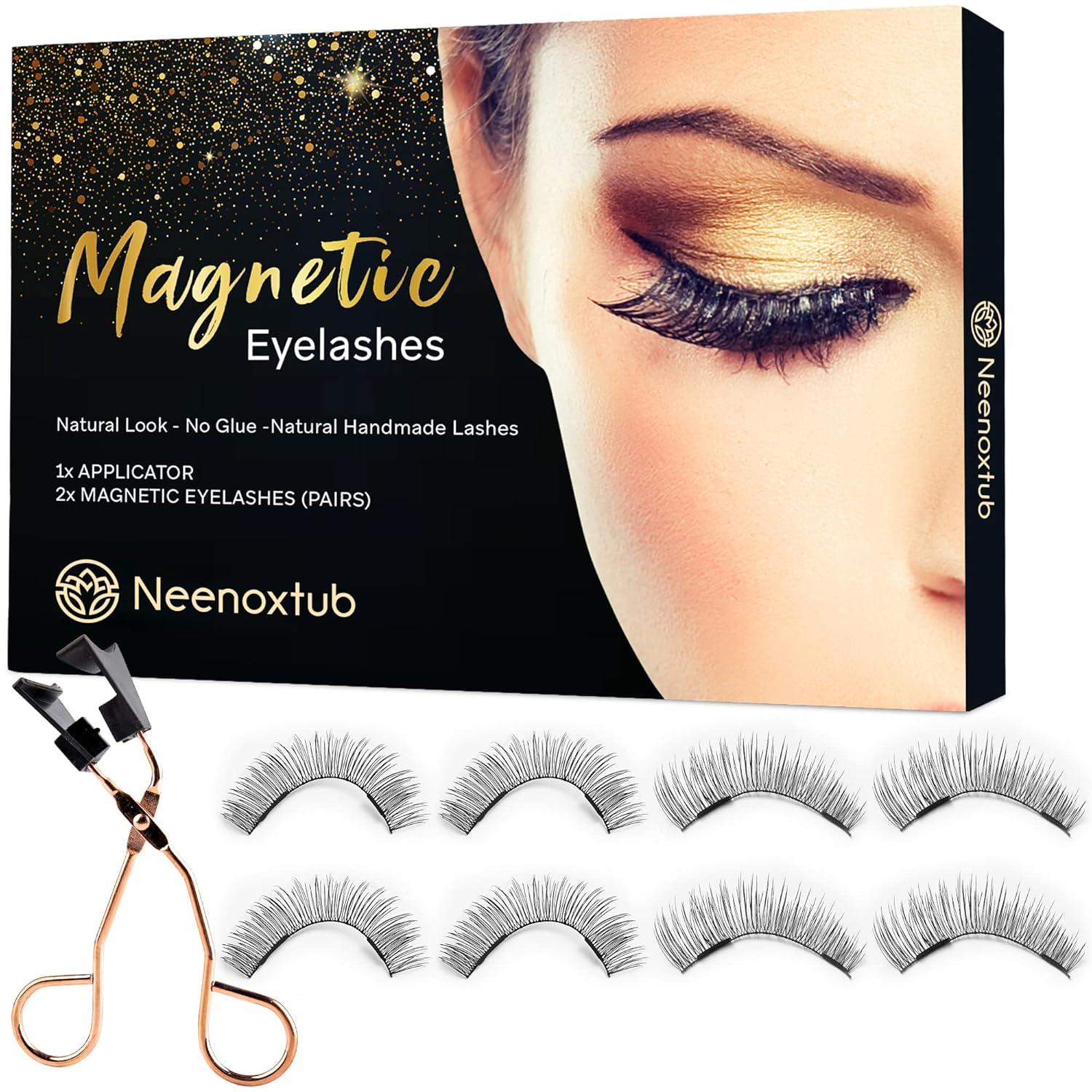 Amazon.com: 2 Styles Dual Magnetic Eyelashes NO Eyeliner or Glue Needed ...